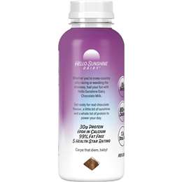 Hello Sunshine 30g Protein Chocolate Flavoured Milk 350ml | Woolworths