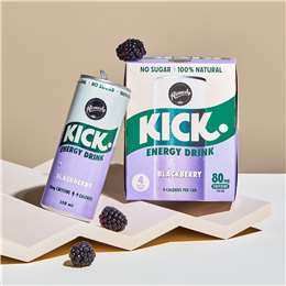 Remedy Kick Energy Drink Blackberry Cans 250ml X 4 Pack | Woolworths