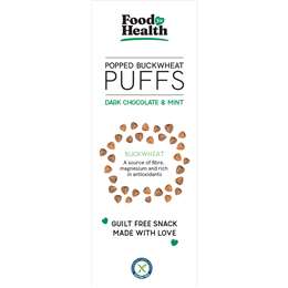 Food For Health Popped Buckwheat Puffs Dark Chocolate & Mint 5 Pack ...