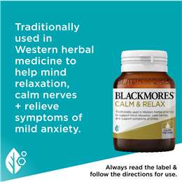 Blackmores Calm & Relax Tablets 60 Pack | Woolworths