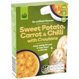 Woolworths Instant Soup Sweet Potato, Carrot & Chilli With Croutons 60g ...