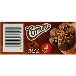 Cornetto Classic Ice Cream Classic Chocolate 4 Pack | Woolworths