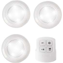 Crest Night Light Set Remote Control Cool White 3 Pack | Woolworths