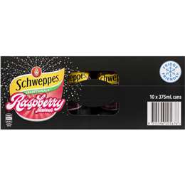 Schweppes Traditional Raspberry Soft Drink Cans Multipack 375ml X 10 ...