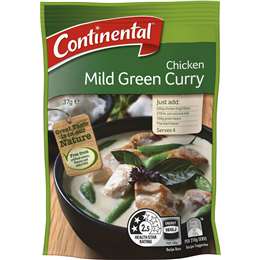 Continental Recipe Base Chicken Mild Green Curry 37g | Woolworths