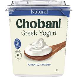 Chobani Greek Yogurt Natural Whole Milk 907g | Woolworths