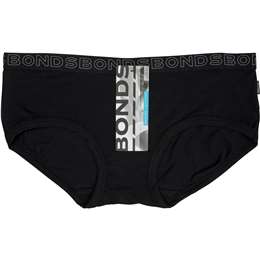 Bonds Hipster Boyleg Single Black 12 Each | Woolworths