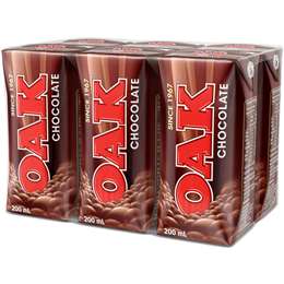 Oak Chocolate Milk 200ml X 6 Pack | Woolworths