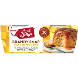 Aunt Betty's Brandy Snap Pudding With Toffee Sauce 2 Pack | Woolworths