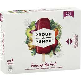 Proud & Punch Sticks Turnup Beet 6pk 450ml | Woolworths