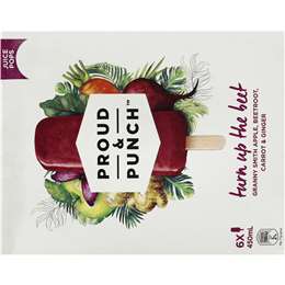 Proud & Punch Sticks Turnup Beet 6pk 450ml | Woolworths