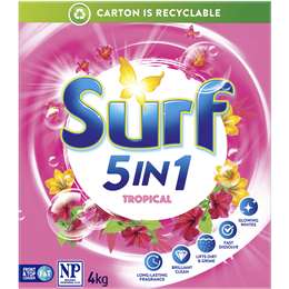 Surf Laundry Powder Tropical 4 Kg | Woolworths