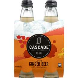 Cascade Spicy Ginger Beer Bottles Mulitpack 4x300ml | Woolworths