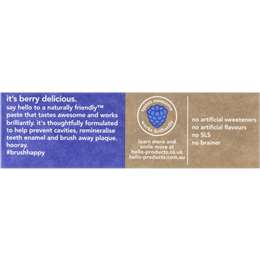 Hello Flouride Toothpaste Blue Raspberry 110g | Woolworths