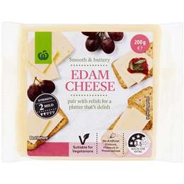 Woolworths Cheese Edam Block 200g | Woolworths
