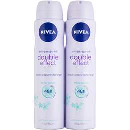 Nivea Double Effect Twin Pack Anti Perspirant Spray 2x250ml | Woolworths