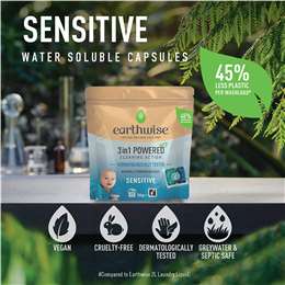 Earthwise Sensitive Clean Laundry Capsules Washing Detergent 26 Pack ...