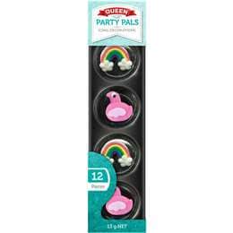 Queen Party Pals Icing Decorations 12 Pack 13g | Woolworths