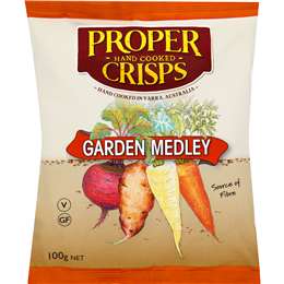 Proper Crisps Garden Medley 100g | Woolworths