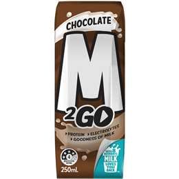 M2go Flavoured Milk Chocolate 6x250ml | Woolworths