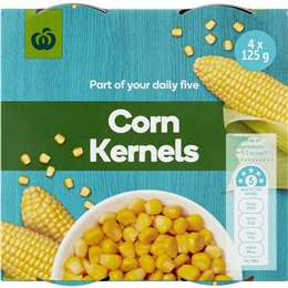 Woolworths Canned Corn Kernels 4x125g | Woolworths