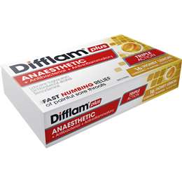 Difflam Plus Sore Throat Lozenges Honey Anaesthetic 16 Pack | Woolworths