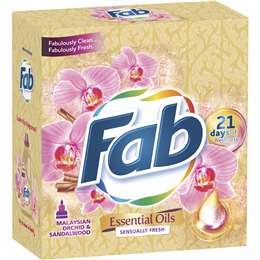 Fab Essential Oils Laundry Detergent Powder Orchid 1.8kg | Woolworths