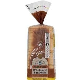 Woolworths Wholemeal Hi Fibre Sandwich Bread 700g | Woolworths