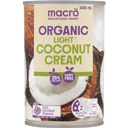 Macro Organic Light Coconut Cream 400ml | Woolworths