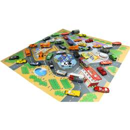 Express Wheels Jumbo Pack Of Action Cars With Mat 40 Pack | Woolworths