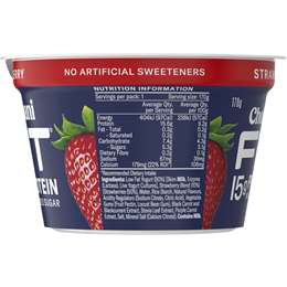 Chobani Fit Strawberry High Protein Greek Yogurt 170g | Woolworths
