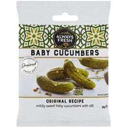 Always Fresh Baby Cucumbers 50g | Woolworths