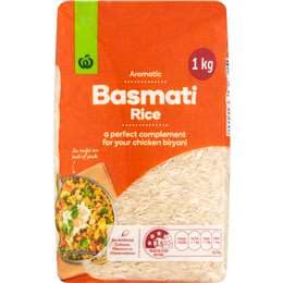 Woolworths Basmati Rice 1kg | Woolworths