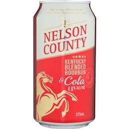 Nelson County Bourbon & Cola 30x375ml Case | Woolworths