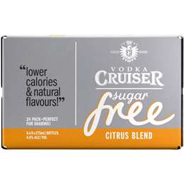 Vodka Cruiser Sugar Free Citrus Blend 24x275ml | Woolworths