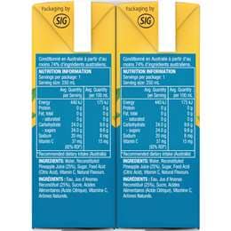 Golden Circle Fruit Drinks Lunch Box Poppers Multipack Pineapple Burst ...