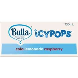Bulla Icy Pops Lemonade Raspberry & Cola 10 Pack | Woolworths