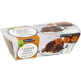 Woolworths Frozen Sticky Date Puddings 2 Pack | Woolworths