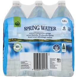 Woolworths Spring Water 6x1.5l Bottles | Woolworths