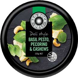 Red Rock Deli Basil Pesto, Pecorino & Cashews 150g | Woolworths