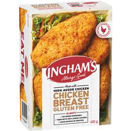 Ingham's Chicken Breast Schnitzel Gluten Free 400g | Woolworths