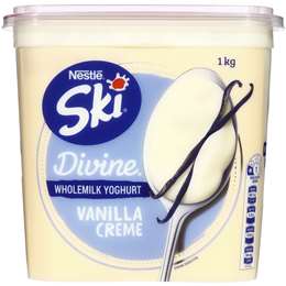 Ski Divine Vanilla Creme Yoghurt 1kg | Woolworths