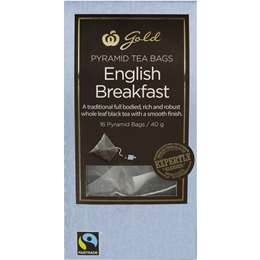 Woolworths Gold Pyramid Tea Bags English Breakfast 16pk | Woolworths