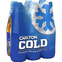 Carlton Cold Lager 3.5% Bottle 355ml | Woolworths