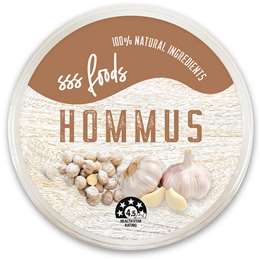 Sss Foods Hommus Natural 225g | Woolworths