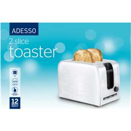 Adesso Stainless Steel Toaster 2 Slice Each | Woolworths