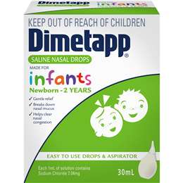 Dimetapp Saline Nasal Drops Infants 30ml | Woolworths