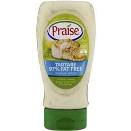 Praise Tartare Sauce 97% Fat Free 250ml | Woolworths