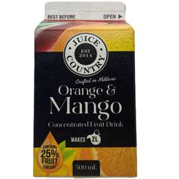 Juice Country Orange & Mango Concentrate 500ml | Woolworths