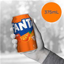 Fanta Orange Soft Drink Multipack Cans 375ml X10 Pack | Woolworths